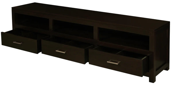 CT Paris Solid Timber 3 Drawer Low Entertainment Unit – Triplejfurniture